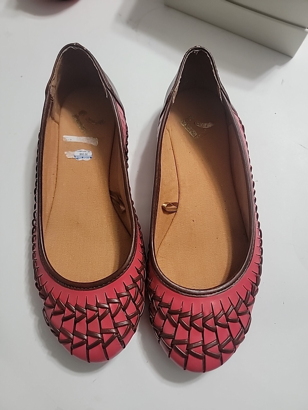 Report Tan Cutout Loafers Ballet Flats Round Toe With… - Gem