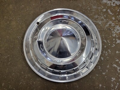 Chevy OEM 1955 1956 Bel Air 15" Chrome Metal Vintage Hubcap Hub Cap ...
