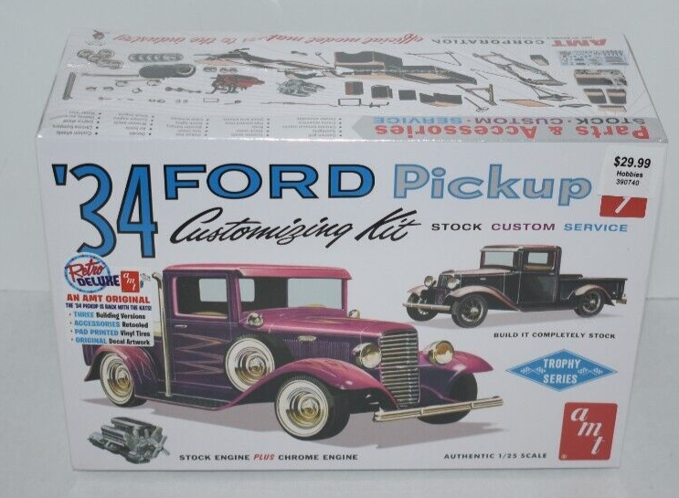 AMT '34 Ford Pickup 1:25 Scale Plastic Model Kit | eBay