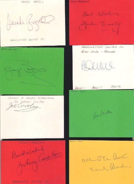 Signed card by JOE CAROLAN the Manchester United Footballer | eBay