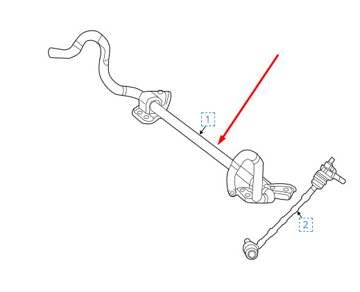 Mercedes-Benz C-class W205 Front Sway Bar Stabilizer A2053231465 OEM ...