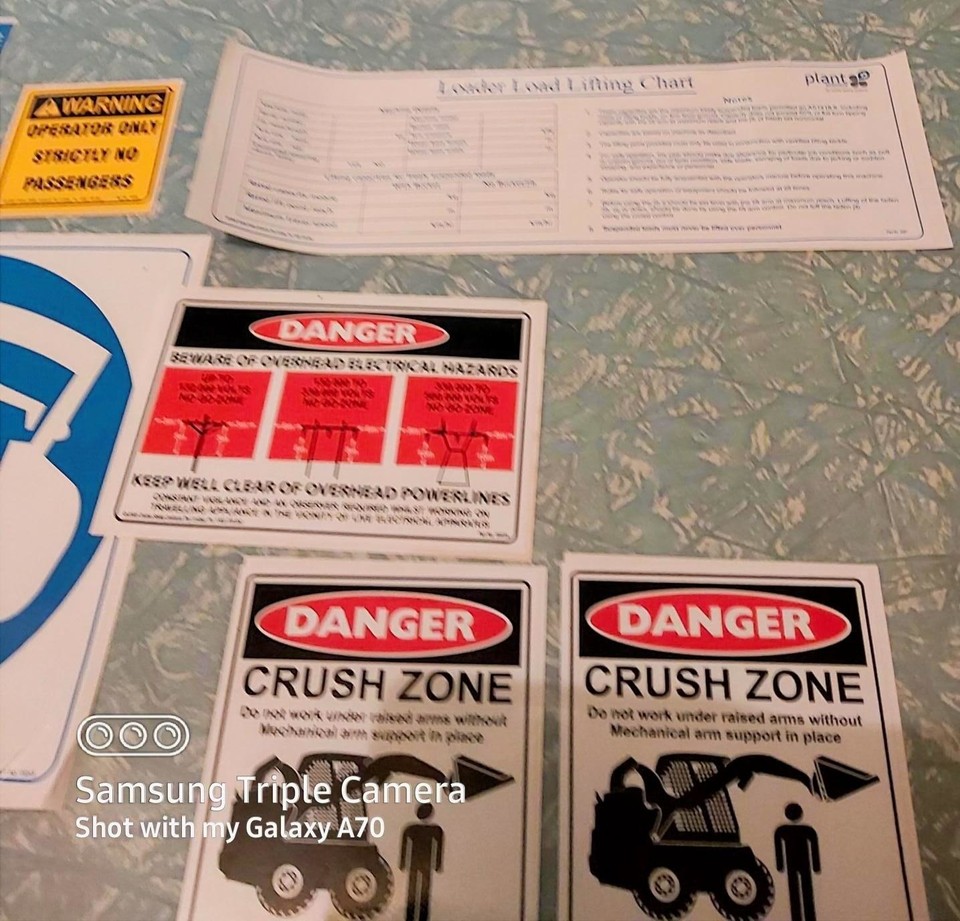 x20 new/old stock, safety stickers plus plastic, Shut the gate sign ...