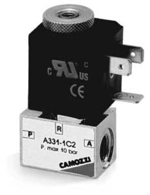 A331-1C2, Directly operated sol valve-threaded body-3way-NC-1/8 ...