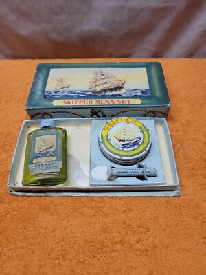 K•Skipper Men's Set w/Brushless Shaving Cream & Aftershave In Original ...