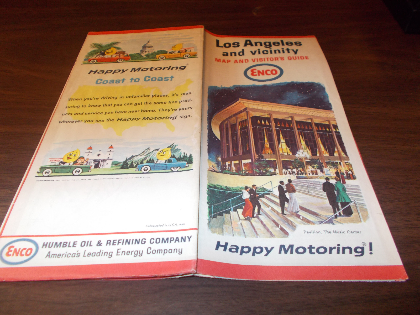 1965 Enco Los Angeles and Vicinity Vintage Road Map / Nice Cover Art | eBay
