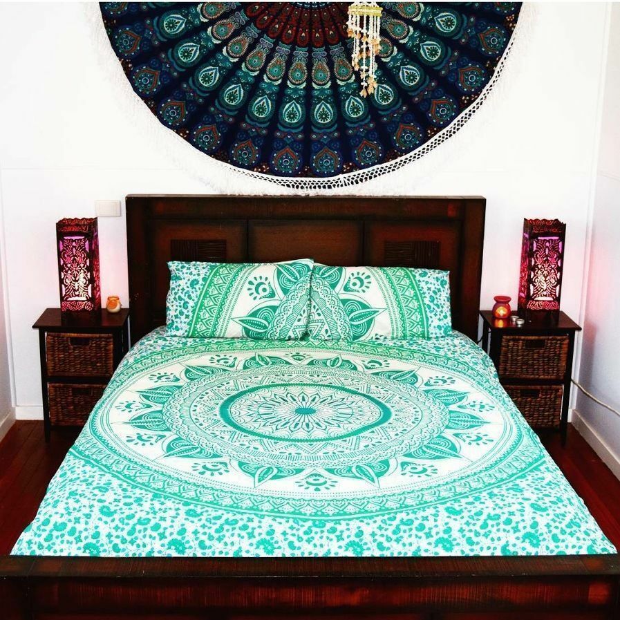 Bedding Set Duvet Doona Quilt Cover King Size Cotton Mandala Hippie ...