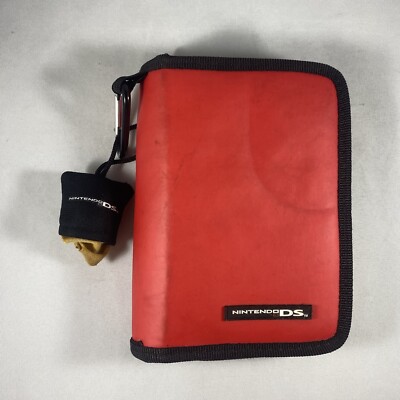 Nintendo OEM DS Switch N Carry Case Wallet Style Black & Red Padded PRE ...
