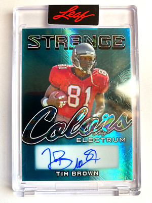2024 Leaf Electrum Strange Colors Platinum #TB1 Tim Brown Autograph #2/ ...