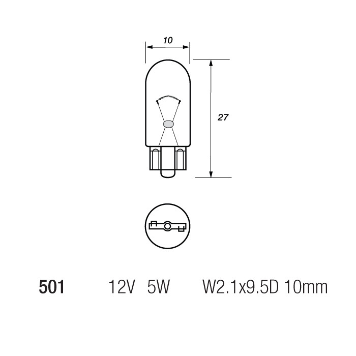 2 x Ring RW801 W5W Car Sidelight Side Light Bulb 501 12v 5w Xenon Style ...