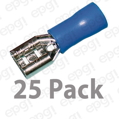 FEMALE QUICK DISCONNECT TERMINAL VINYL .205" BLUE 16-14 GAUGE #105D ...