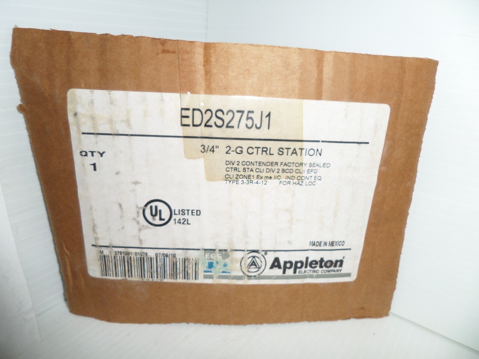 APPLETON Control Stations Division 2 Contender Series ED2S275J1 3/4" 2 ...