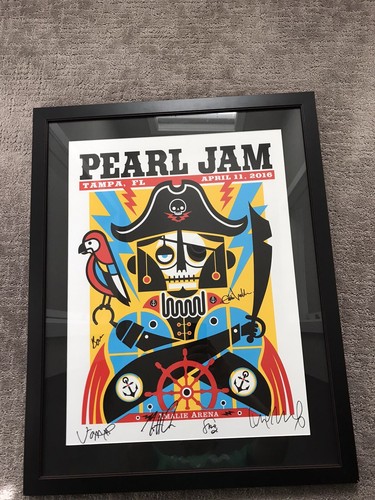 Pearl Jam signed lithograph autograph Signed Band Poster Tampa bay | eBay