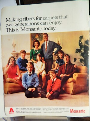 MONSANTO FIBERS ORIG VTG 1967 LARGE AD RARE EPHEMERA | eBay
