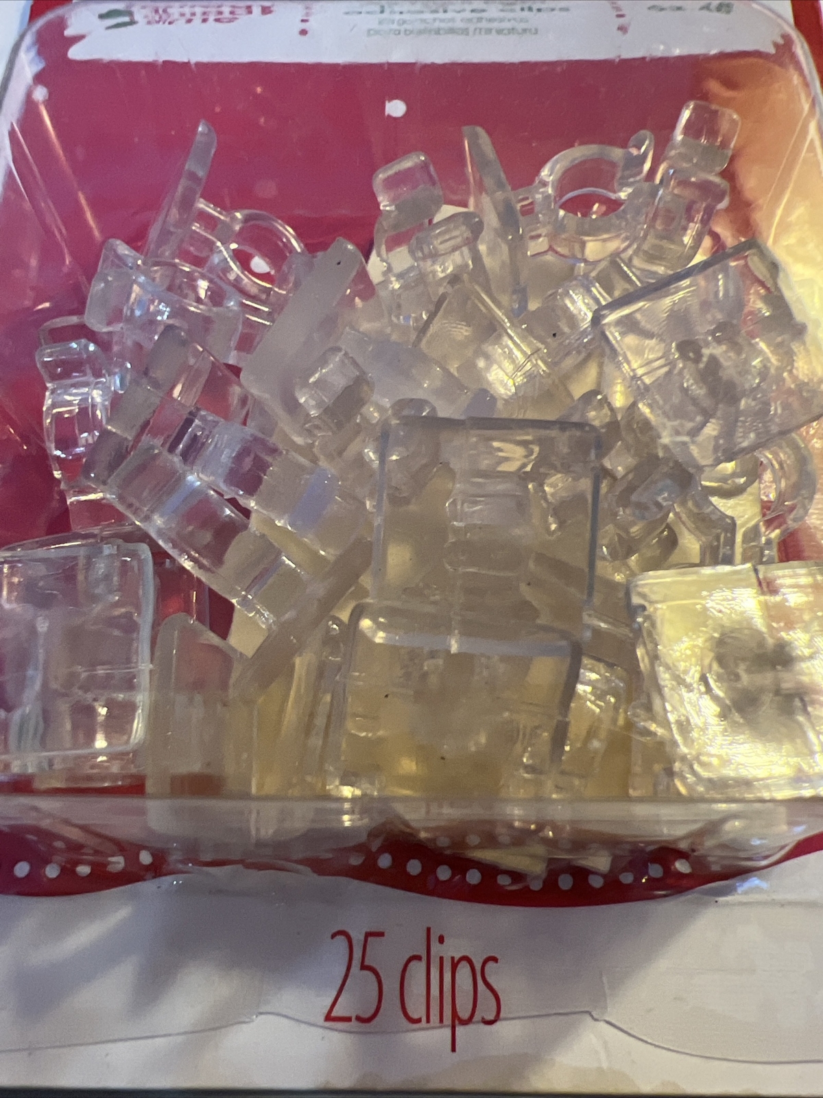 New ! 25 PK Holiday Time Clear MINI LIGHT CLIPS With Adhesive Mount | eBay