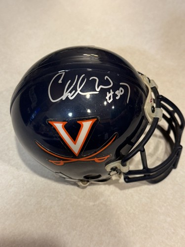 Charles Way Signed Auto Autographed University Virginia Mini Helmet JSA ...
