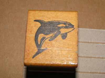 Killer Whale Orca Black & White Cool Wooden Rubber Stamp | eBay