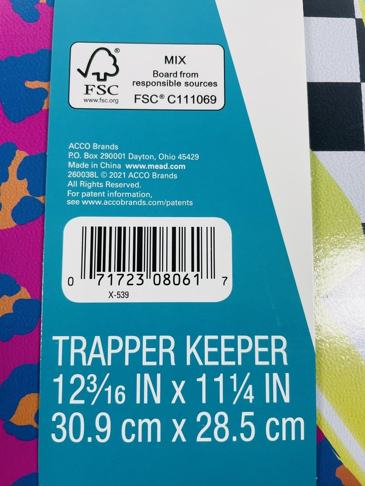 Trapper Keeper ~ Binder Retro Portfolio Folder 2021 Mead (E) 12 3/16" x ...