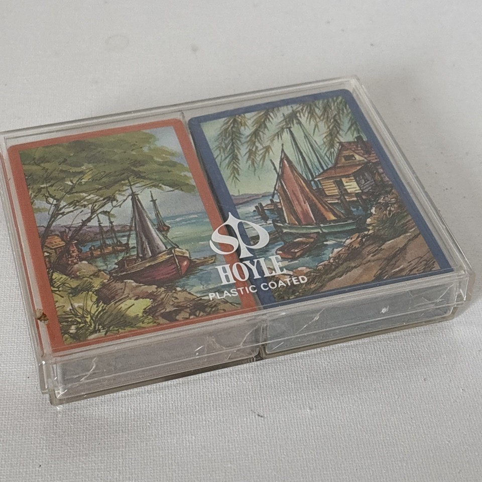 Vintage Hoyle Playing Cards Sail Boats 2 Decks Sealed Summerhouse Cabin ...