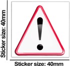 2 x 3D Gel Stickers Domed Decals Logo Attention Sign Door Wall Window ...