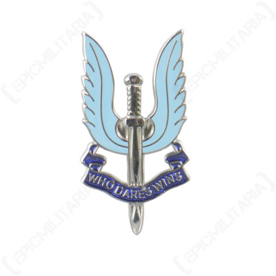British SAS Pin Badge - Quality Silver and Enamel Military Lapel Pin ...