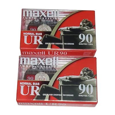 2x Vintage Maxwell Audio Cassette 90 min each Normal Bias UR NWT SEALED ...