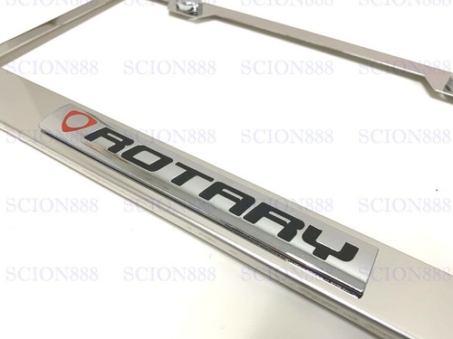 1pc 3D ROTARY Emblem Stainless Steel Chrome Metal License Plate RX-7 RX ...