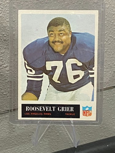 1965 ROOSEVELT GRIER LOS ANGELES RAMS PHILADELPHIA FOOTBALL CARD #88 | eBay