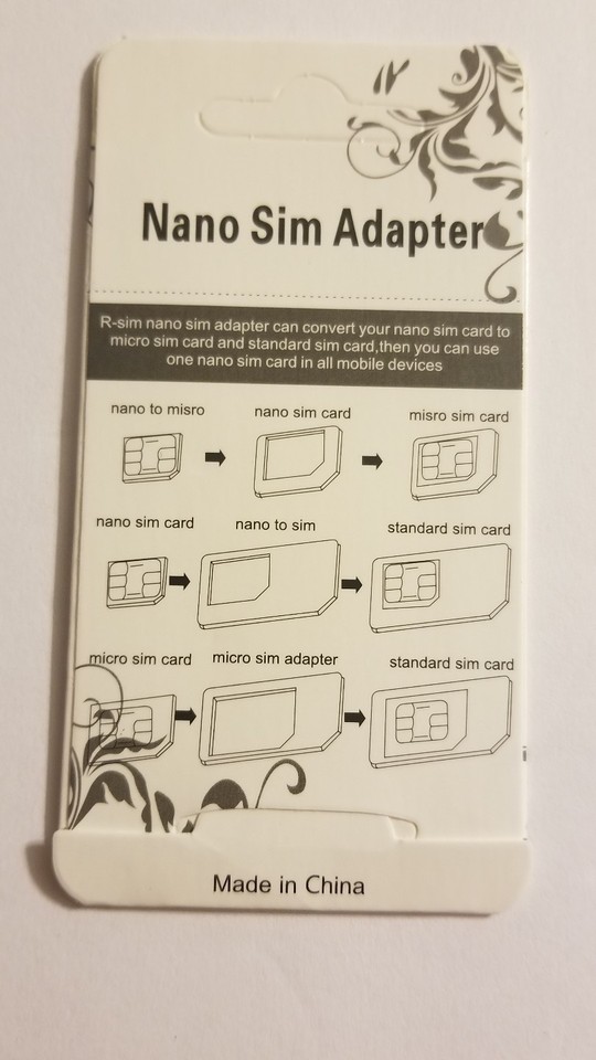 10 Nano to Micro/Standard SIM Card Adapter Converter for phones with ...