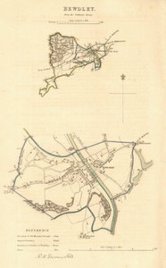BEWDLEY borough/town plan. BOUNDARY REVIEW. Worcestershire. DAWSON 1837 ...