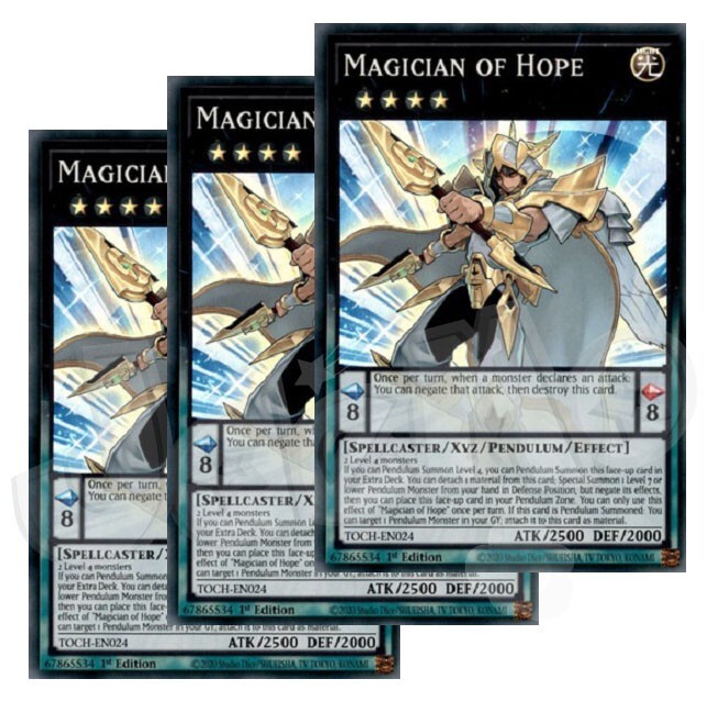 Yugioh - Magician of Hope x 3 - 1st Edition Super Rare NM - Free Holo ...