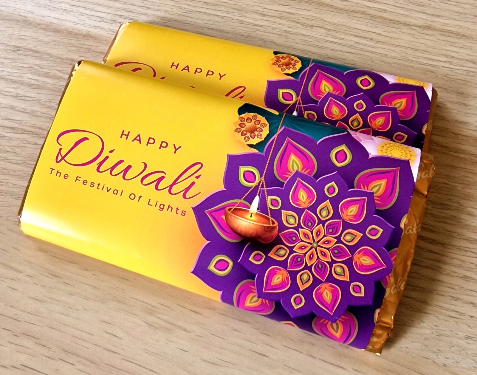 DIWALI Personalised chocolate bar | DIWALI personalised Galaxy ...