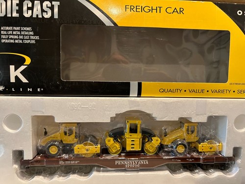 🚂 K-Line K693-1891 PRR Flatcar w/3 Die Cast Diesel Rollers (#470200) NIB 40369952312 | eBay