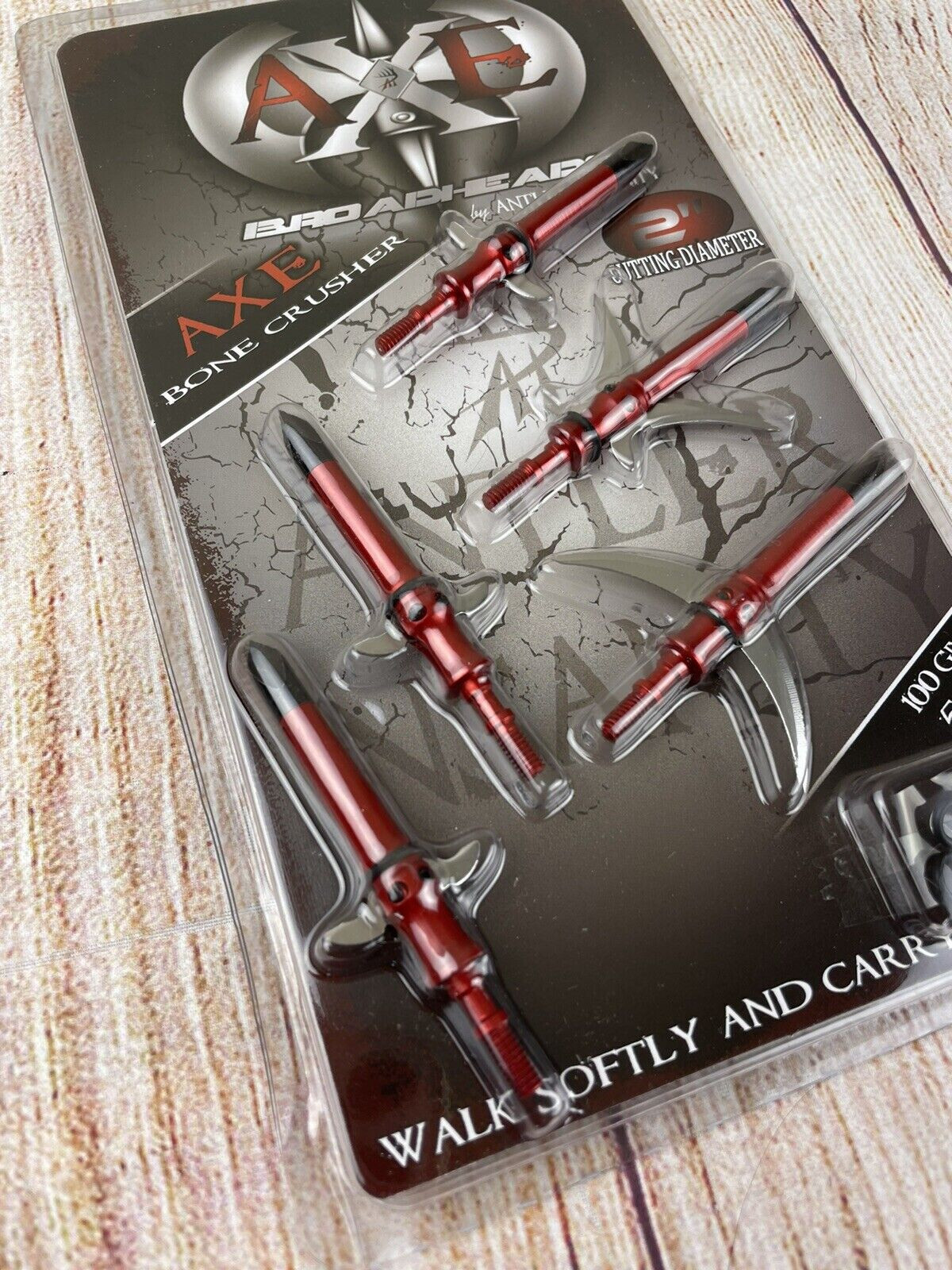 AXE BONE CRUSHER Expandable Chisel Tip (100 Grain) 2" Cut Broadhead (5 Pack) | eBay