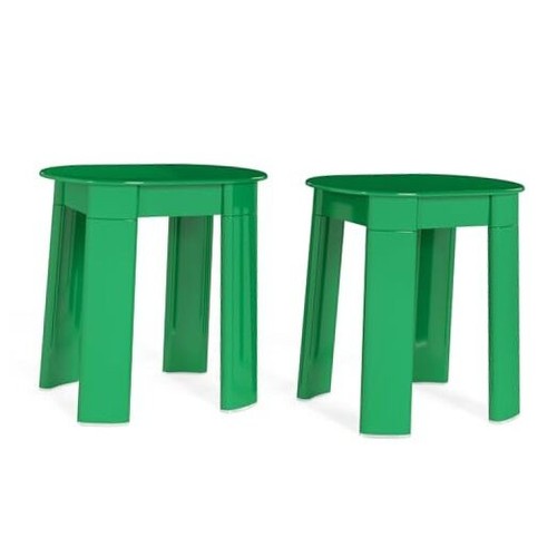 End Table Set of 2, Multifunctional Colorful Plastic End Table for ...