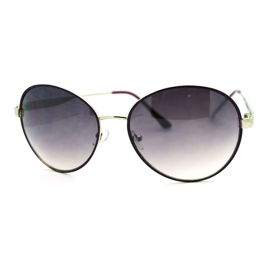 Womens Round Sunglasses Retro Style Metal Frame | eBay