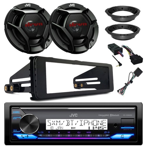 JVC Marine Radio, 2x 6.5" Speakers, Adapters, Handlebar Kit, Harley ...
