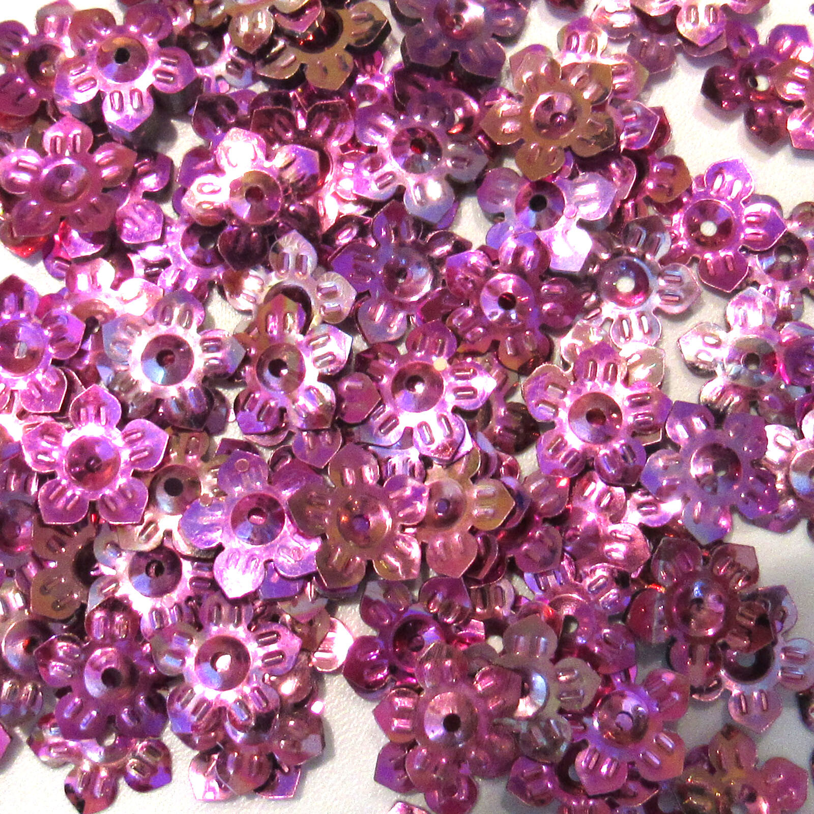 Sequins 5 Petal Embossed Cupped Flowers Party Pink (Mixed) 13mm ~100 ...
