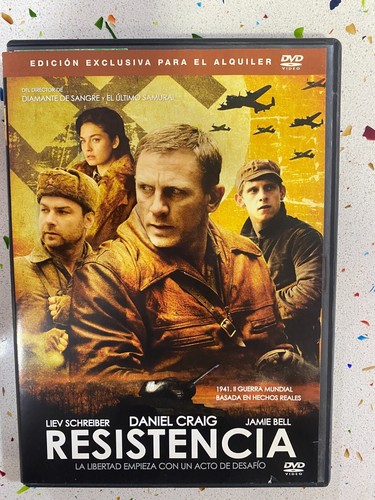 Resistance Dvd Daniel Craig Jamie Bell Liev Schreiber - Español Inglés Catalán | eBay