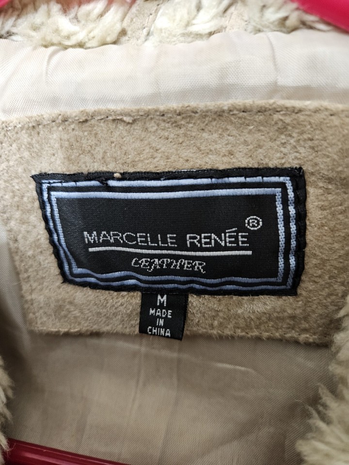 Marcelle Renee Women M Med Medium Beige Tan Faux Fur Lined Coat Jacket ...