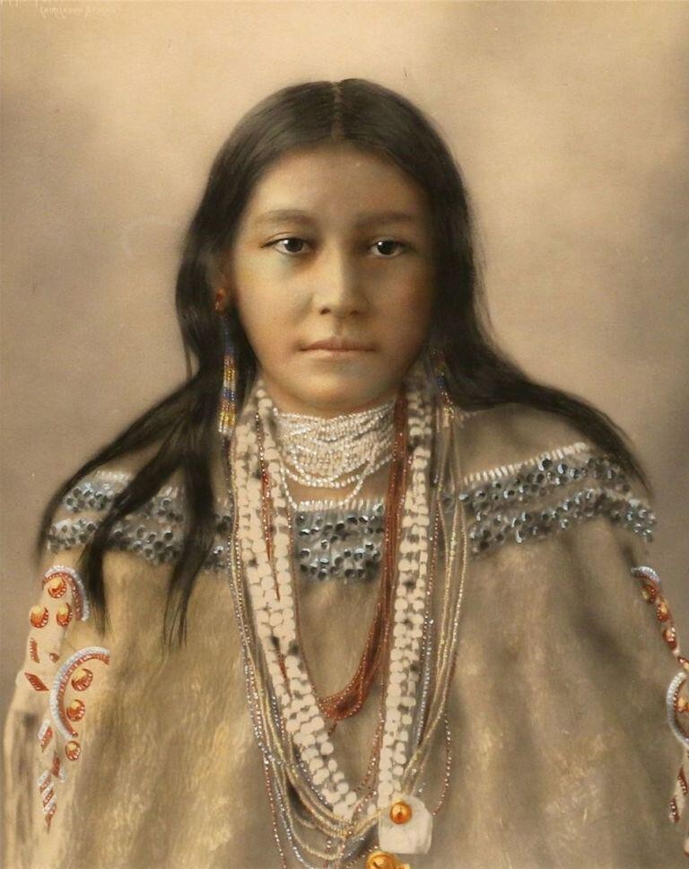 Apache Woman Vintage Photograph – Frank Rinehart Portrait circa 1898 to ...