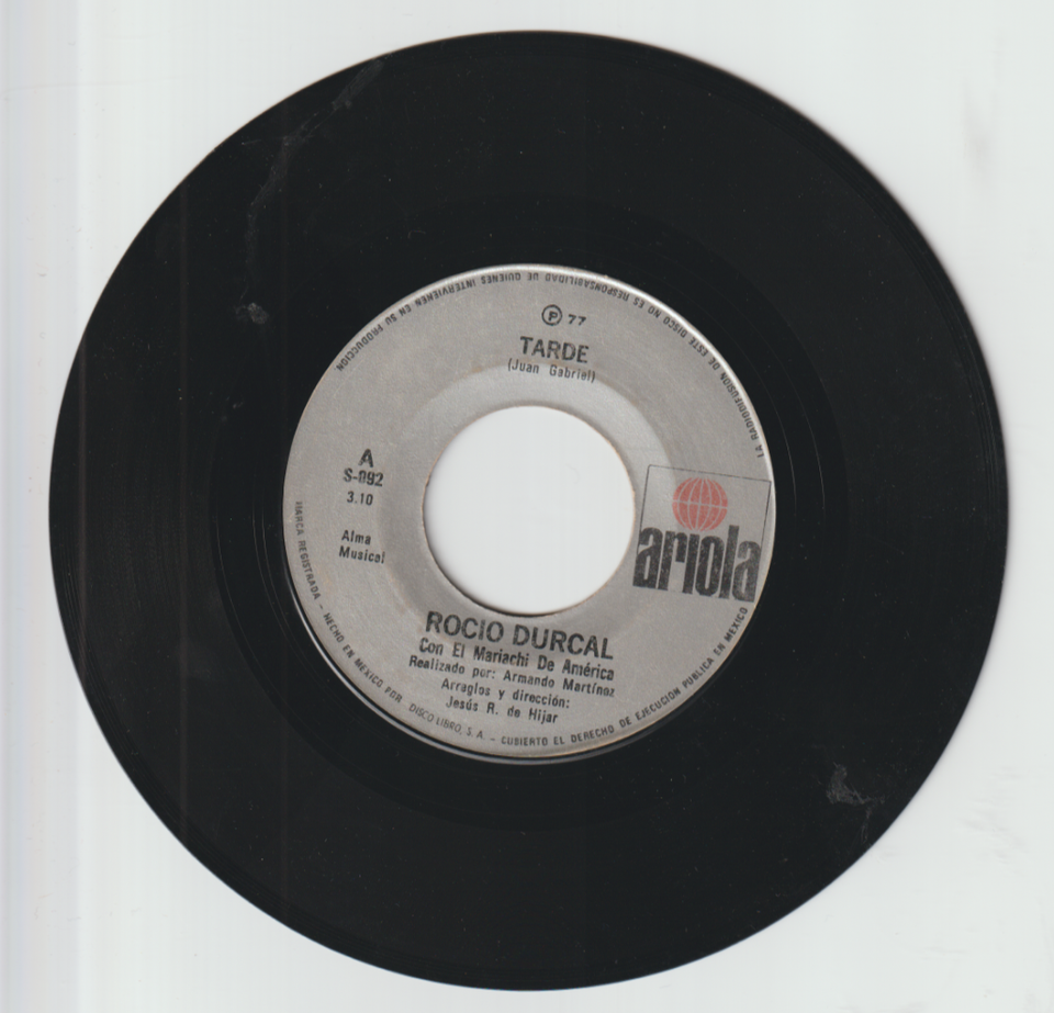 *Rucio Durcal-"Fue Tan Poco Tu Carino/Tarde" *Spanish Latin 45 (Vinyl ...