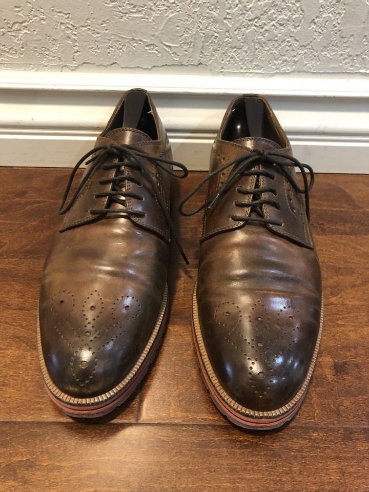 moral code Mens Brown Leather Oxford Shoes Size 8.5 US | eBay