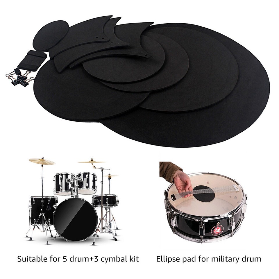 14X Cymbal Drum Mute Pads Set for Drum Practice Mute Pad Set Drum ...