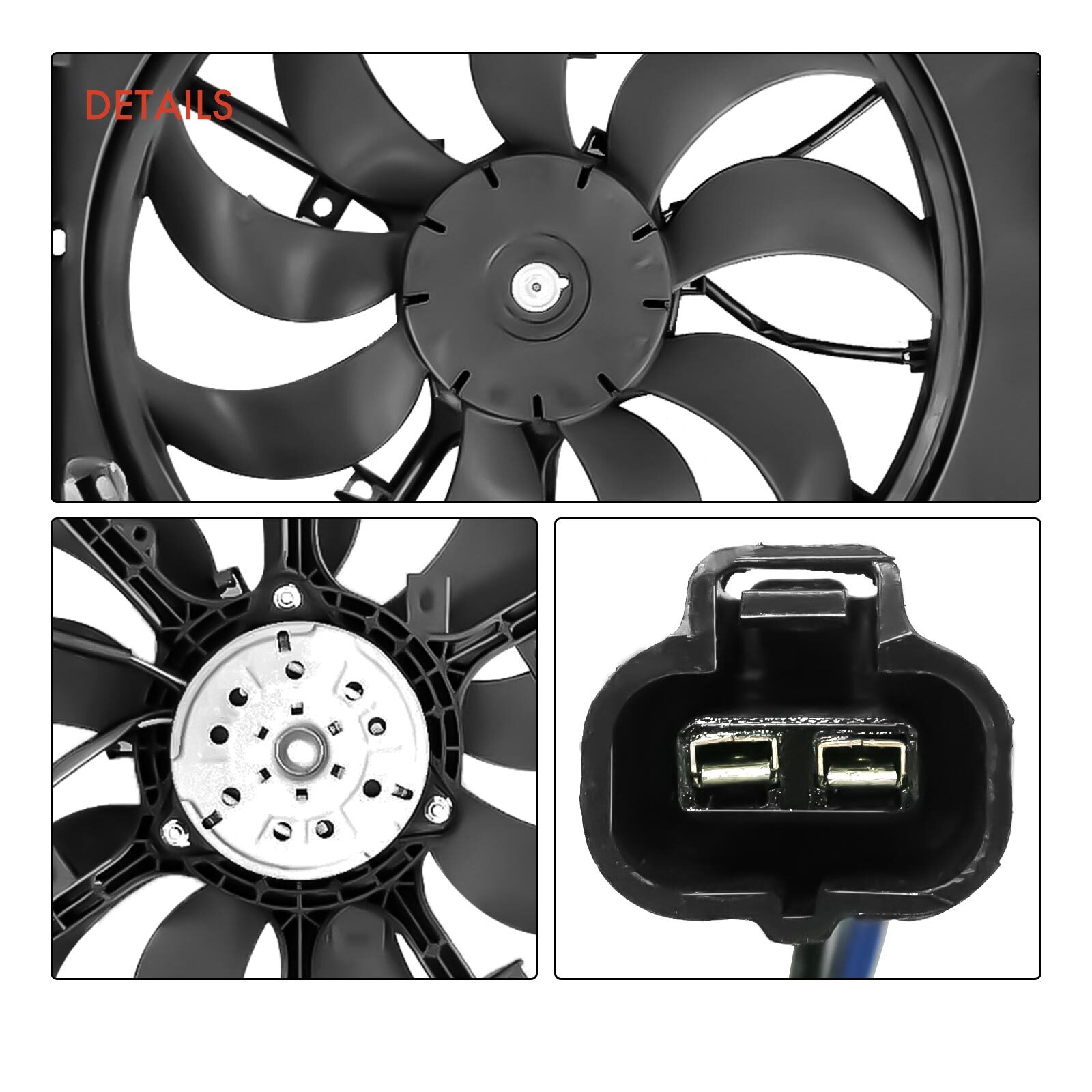 Single Engine Radiator Cooling Fan w/ Shroud Assembly for Nissan Juke ...