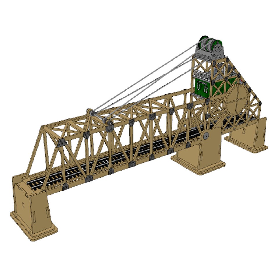 PROSES LS-552 Motorized, Working Drawbridge Kit for HO / OO Scale ...