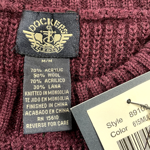 Dockers Sweater Mens Medium Red Pullover Preppy Classiccore | eBay
