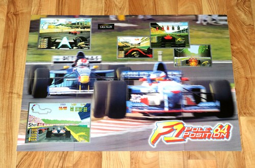 F1 Pole Position Game Boy SNES Double Sided Vintage Rare Poster 58x79cm ...