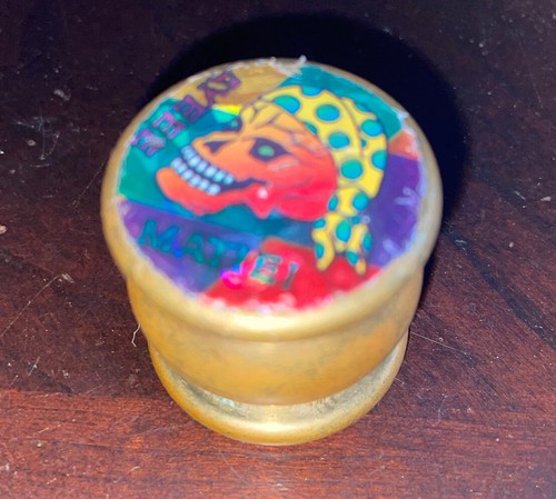 Vintage Rohks The Original Bomber Solid Brass Pirate Skull Pog Slammer ...