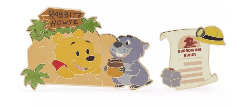 Disney Pin Set Winnie the Pooh & Gopher Hundred Acre Wood Series 11/12 ...