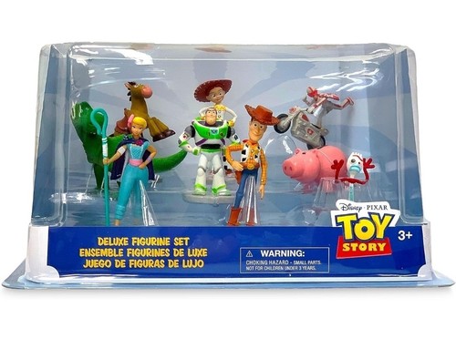 Disney Toy Story Deluxe Figurine Set 9pc Buzz Woody Jessie Rex Bo Peep ...